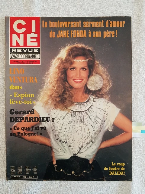 CINE REVUE N°1 1982 Dalida B.devoldere Sheila P.sabatier R.basehart ...