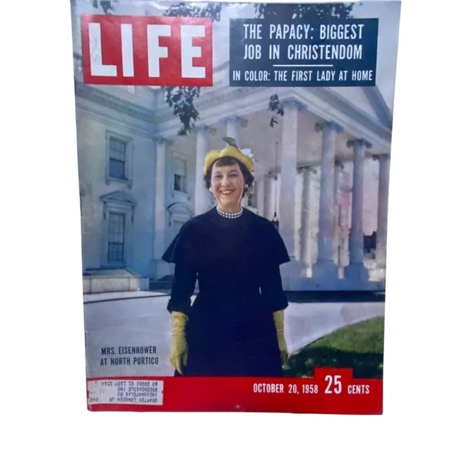 LIFE MAGAZINE OCTOBER 20 1958 Mamie Eisenhower First Lady at Home £10. ...