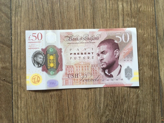 USHER MONEY - £50 Note Novelty Money From Past Present Future Tour at ...