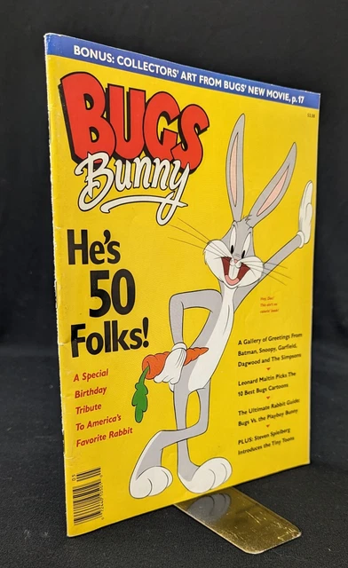 WARNER BROS. BUGS BUNNY 50th BIRTHDAY Special Mag w/Bd-In SERICEL, 1990 ...