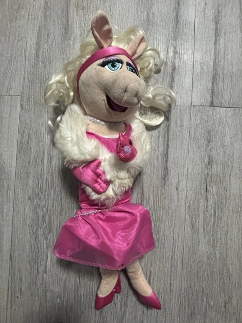 VINTAGE THE MUPPETS Miss Piggy Soft Plush Toy Pink Dress 12” £26.70 ...