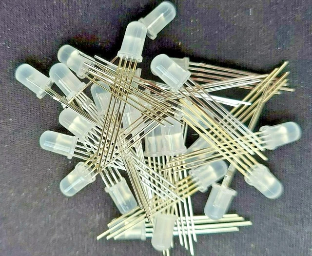 25X WS2812D-F5 THRU-HOLE addressable 5mm diffused lens RGB LED - US ...