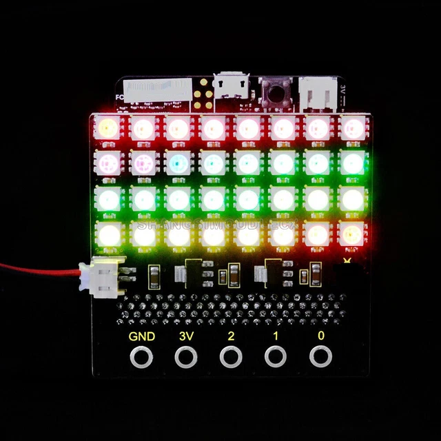 SK6812 LED RGB Dot Matrix Display Shield for BBC Microbit Microbit ...
