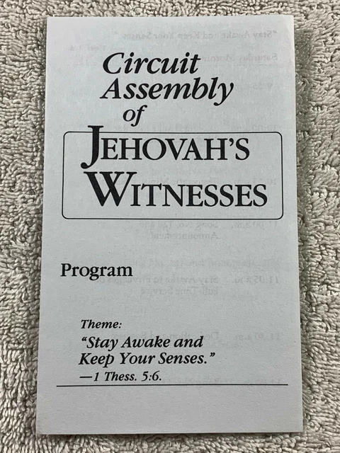 1990-91 WATCHTOWER CIRCUIT Assembly Program Canada Jehovah Original £9. ...
