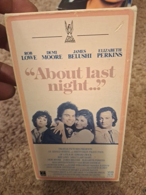 ABOUT LAST NIGHT VHS 1987 Demi Moore **Buy 2 Get 1 Free** £1.90 ...