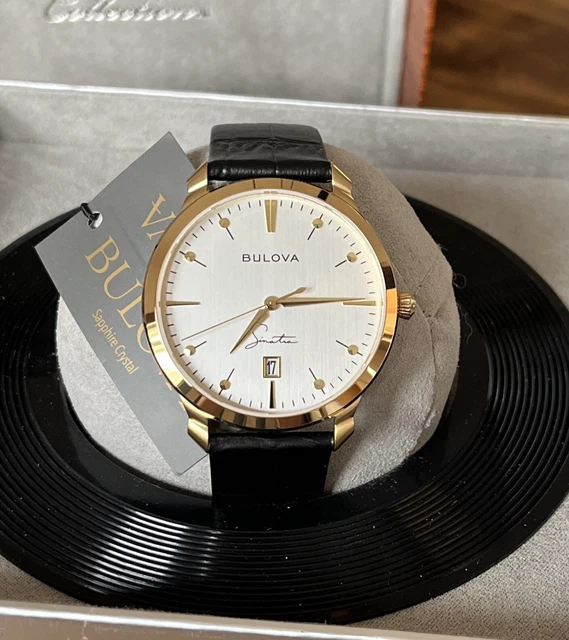 OROLOGIO DA UOMO Bulova Gold-Tone FRANK SINATRA Collection in pelle ...