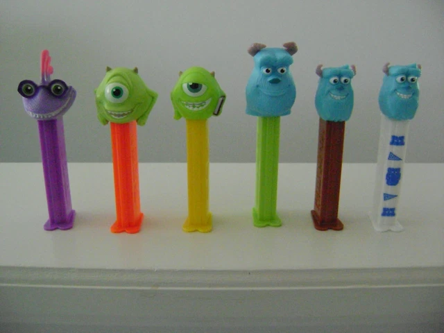 PEZ MONSTERS INC /University Disney Pixar 6 Disp 3 Sully Sulley 2 Mike ...