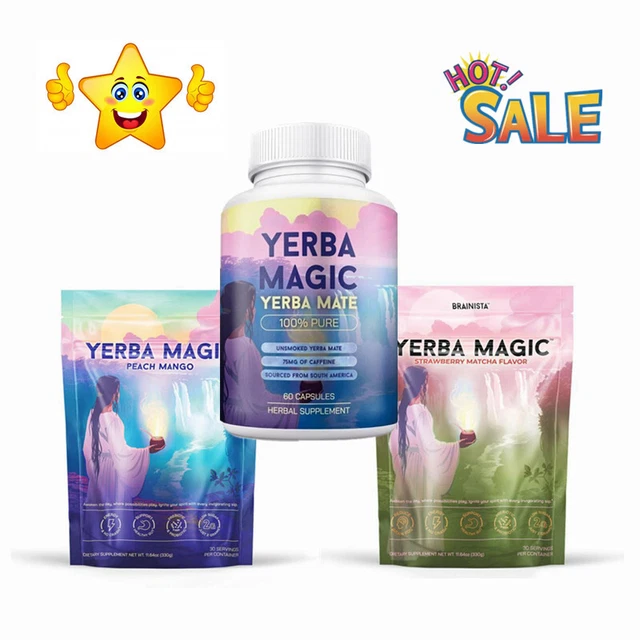 YERBA MAGIC|YERBA MATE Instant Tea Powder/Capsules|Peach Mango ...