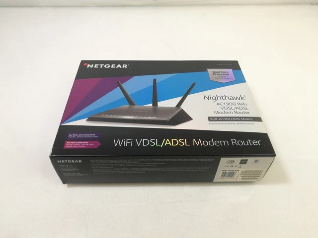 MÓDEM ROUTER INALÁMBRICO Netgear Nighthawk D7000-200UKS AC1900 Wi-Fi ...
