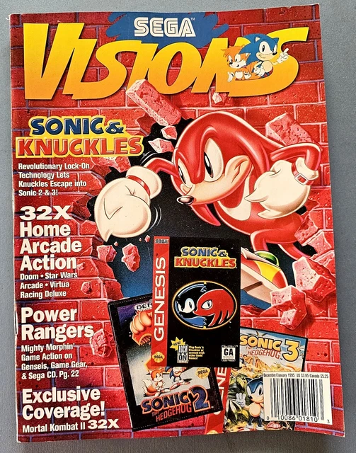 SEGA VISIONS MAGAZINE Sonic And Knuckles 1995 Vintage £17.73 - PicClick UK