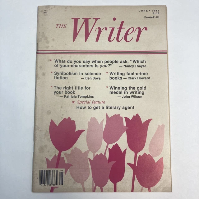 THE WRITER JUNE 1984 Magazine Symbolism in Sci-Fi, Writing Fact-Crime ...
