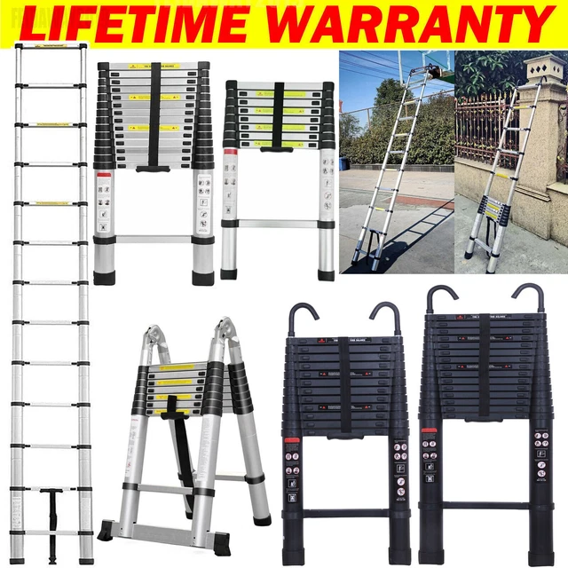 2-6M MULTI-PURPOSE ALUMINIUM Foldable Step Telescopic Folding Ladder ...