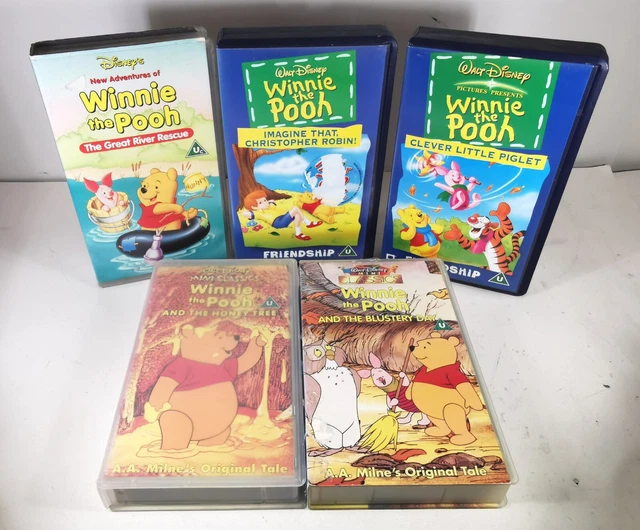 WINNIE THE POOH VHS Cassette Bundle x 5 Clever Little Piglet River ...