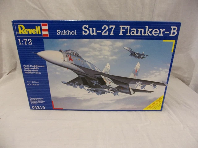 REVELL SUKHOI SU-27 Flanker-B scale 1:72 plastic model kit boxed with ...