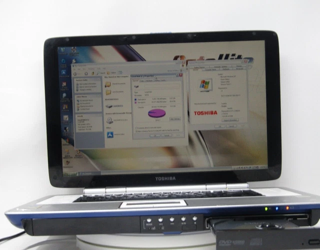 VINTAGE GAMING TOSHIBA Satellite P25-509 Windows XP Harman Kardon ...