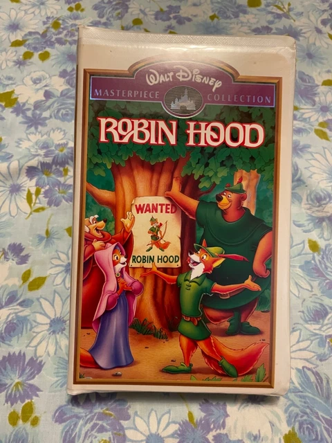 VHS WALT DISNEY Masterpiece Robin Hood Animated Clam Shell Case ...