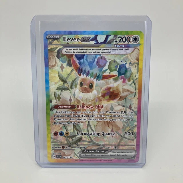 POKÉMON KARTE 167/131 EEVEE EX - PRISMATIC EVOLUTIONS BOOSTERFRISCH NM Evoli EX EUR 199,99 ...
