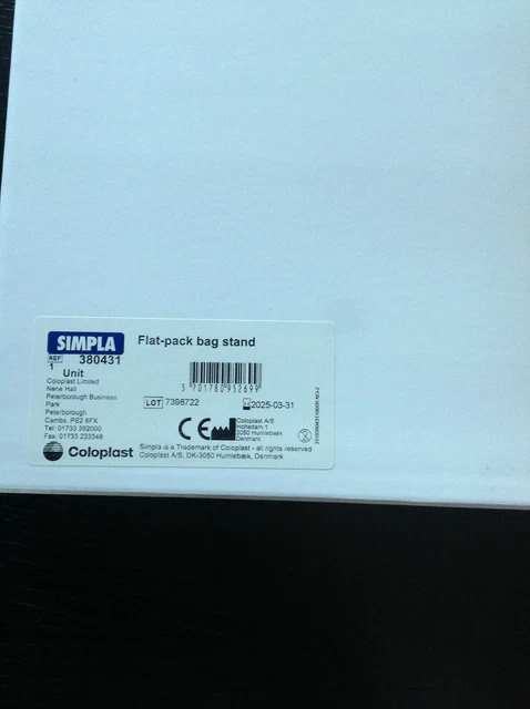 COLOPLAST SIMPLA FLAT pack bag stand 380431 £4.00 - PicClick UK