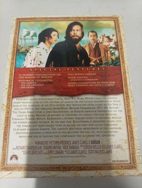 SHOGUN DVD (2004) Richard Chamberlain, London (DIR) cert 15 5 discs ...