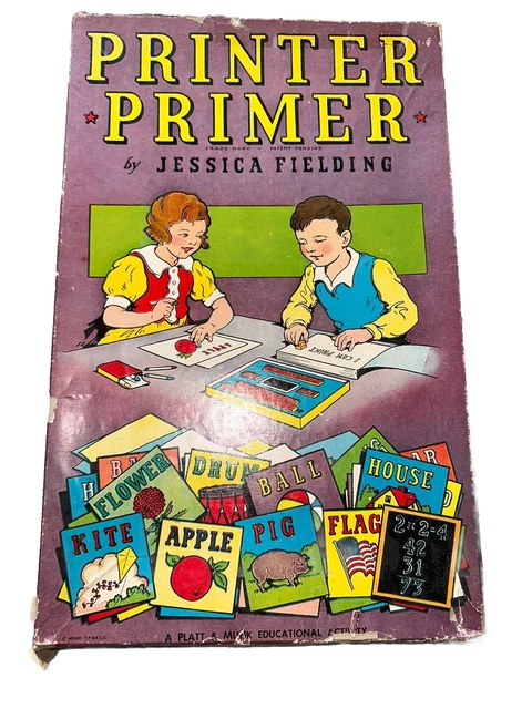 PRINTER PRIMER EDUCATIONAL Play Set / Game Spelling Printing All Pieces ...