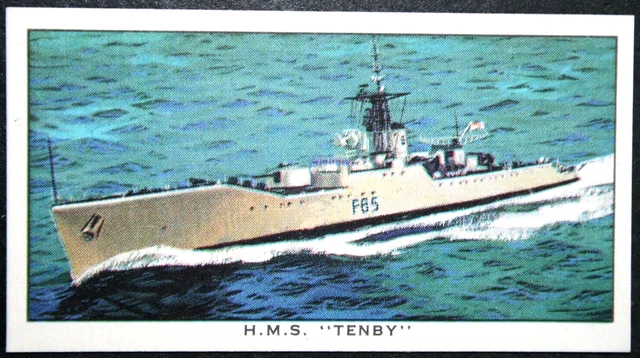 HMS TENBY Royal Navy Whitby Class Frigate Vintage 1962 Card VC21M £3.99 ...