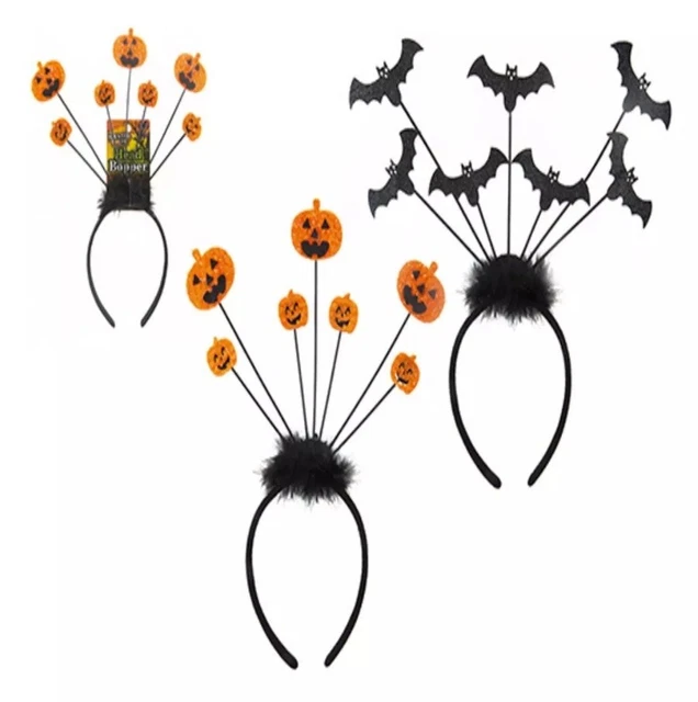 HALLOWEEN HEAD BOPPERS - Spooky Pumpkin & Bat Designs £7.56 - PicClick UK