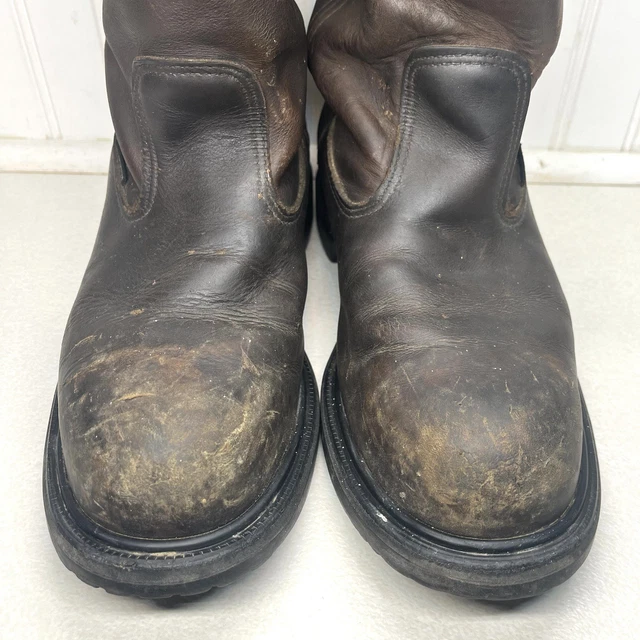 RED WING PECOS Work Boots Steel Toe 2230 Men’s Size 9.5 D Brown Leather ...