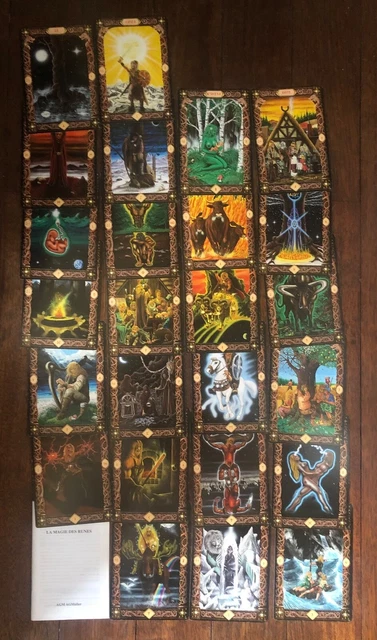 ANTIQUE TAROT LA MAGIC DES RUNES VOENIX cartomancy game CARDS magic ...