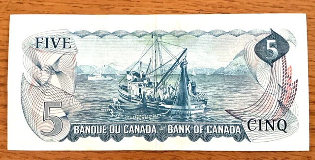 MOGI9 CANADA BC-48B EF five dollars 1972 paper note $14.88 - PicClick CA