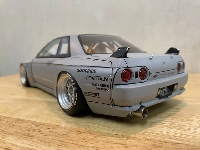 1/18 ALLUMAGE EL Skyline GTR R32 Pandem Fusée Lapin Mat Gris Ig1270 ...