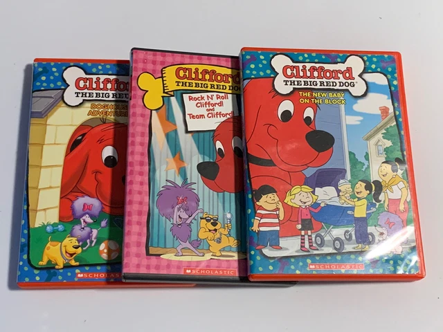 LOT OF 3 Clifford the Big Red Dog DVDs: The New Baby On The Block, Rock ...