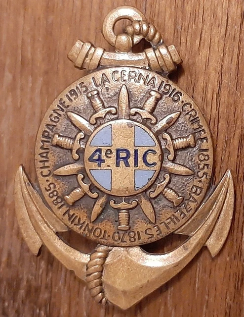 INSIGNE 4° RIC INDOCHINE Régiment Infanterie Coloniale Drago Romainville 1953 EUR 27,99 ...