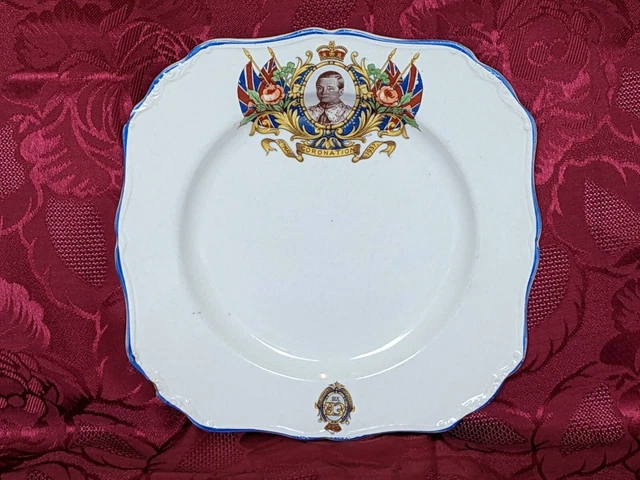 KING CHARLES III Coronation History Edward VIII J&G Meakin Plate ...