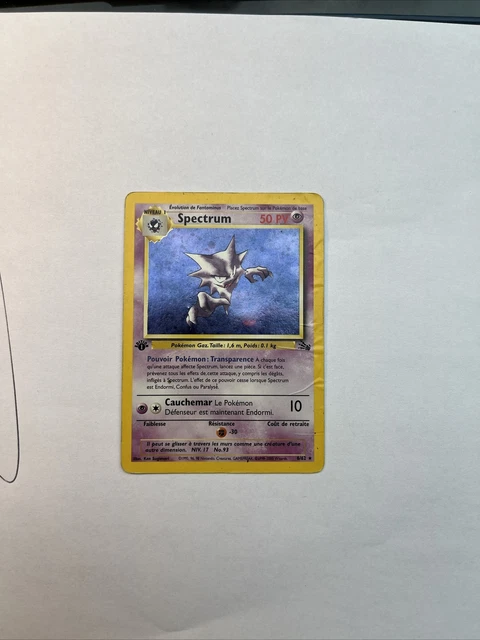 CARTE POKEMON SPECTRUM Holo 6/62 Fossile EDITION 1 Wizards FR EUR 20,00 ...