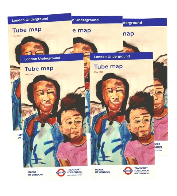 LONDON UNDERGROUND TUBE Map - NEW May 2022 TFL - 5 Pack Elizabeth Line ...