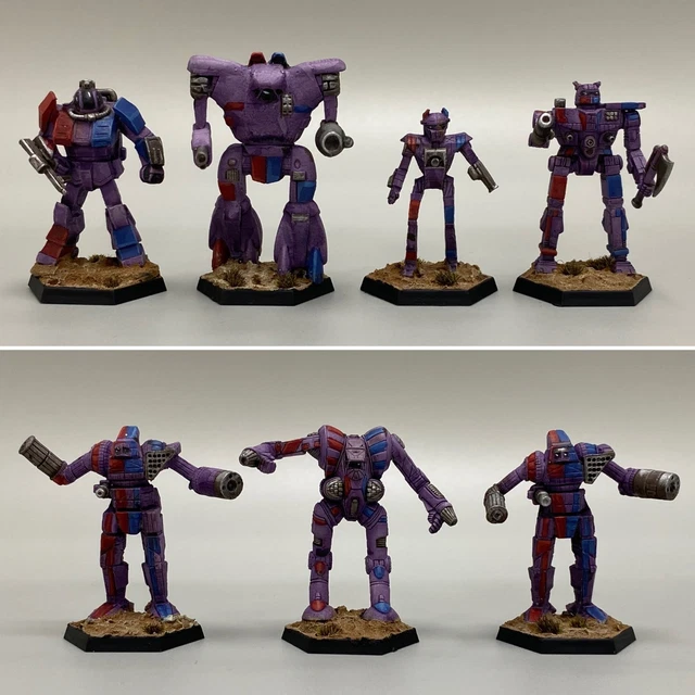 7 BATTLETECH COMPAGNIE Miniatures *Mechwarrior* Mechanisme Fasa Acier ...