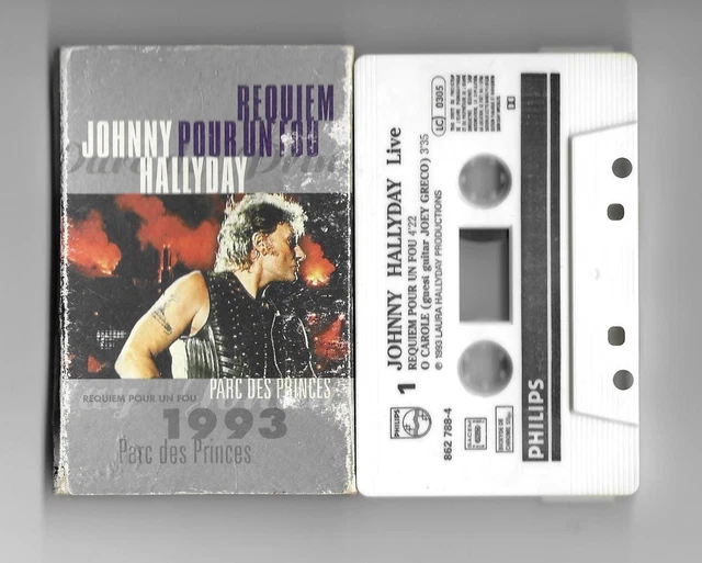 CASSETTE 2 TITRES Johnny Hallyday Requiem Pour Un Fou Carole Parc Princes 1993 EUR 9,00 ...