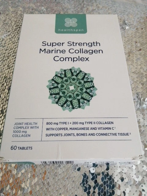 HEALTHSPAN SUPER STRENGTH Marine Collagen Complex X 60 Tablets New £4. ...