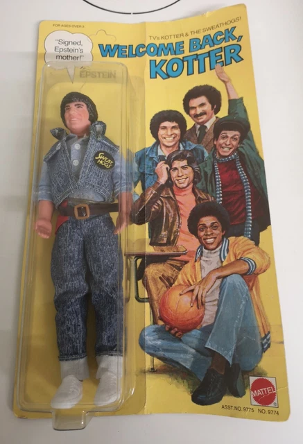 VINTAGE MATTEL WELCOME BACK KOTTER 9" 'EPSTEIN' FIGURE CARDED £65.00 ...