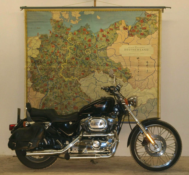 DECORATIVE SCHOOL WALL map wall map Germany FRG GDR eastern territories ...