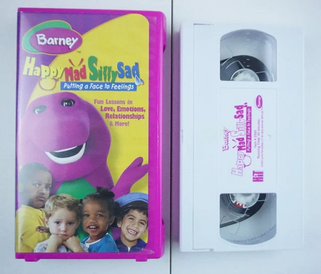BARNEY ~ HAPPY MAD SILLY SAD - PUTTING A FACE TO FEELINGS (VHS/2003 ...