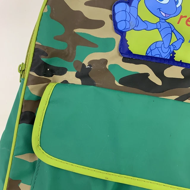 VINTAGE 90S DISNEY Pixar A Bug’s Life FLIK Rebel Ant Camo Backpack Book ...