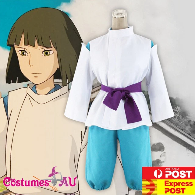 MENS HAKU GHIBLI Costume Adult Teen Spirited Away Anime Cosplay Book ...