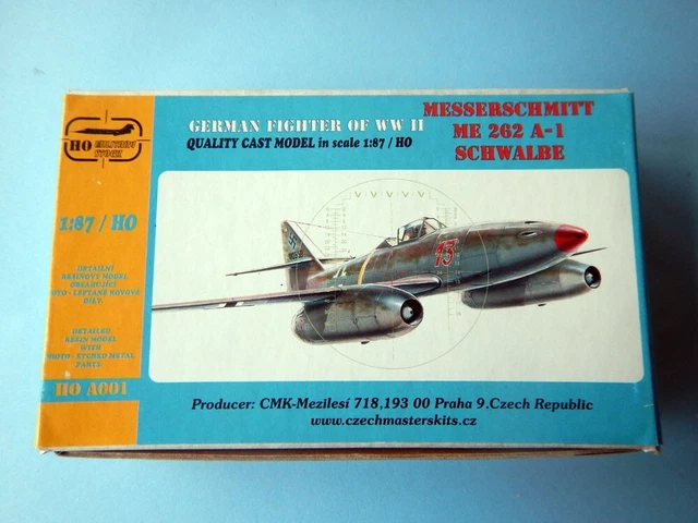 CMK A001 1:87 Scale WW2 Luftwaffe Messerschmitt ME 262 resin Model Kit ...