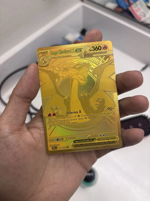 2025 POKÉMON GOLD Mega Charizard X EX Phantasmal Flames 130/94 Mega ...