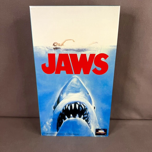 JAWS VHS TAPE 1975 MCA Classic Horror Movie Peter Benchley Steven ...