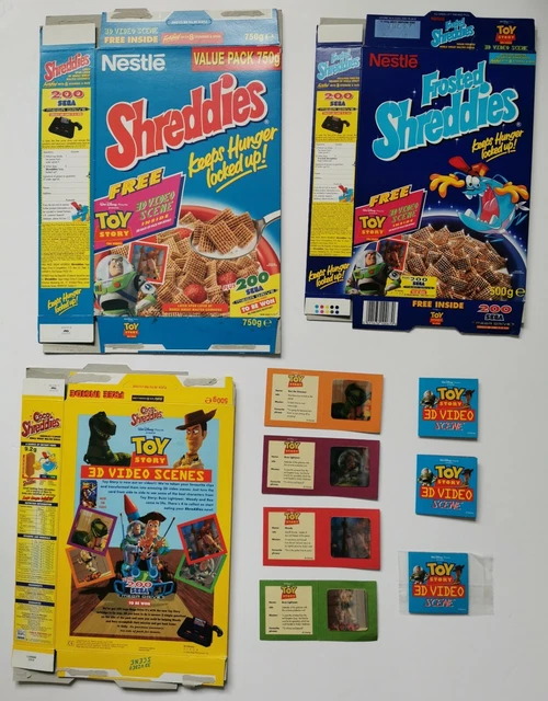 1996 NESTLE CEREAL Shreddies Disney Toy Story 3D Video Scenes Set Cards ...