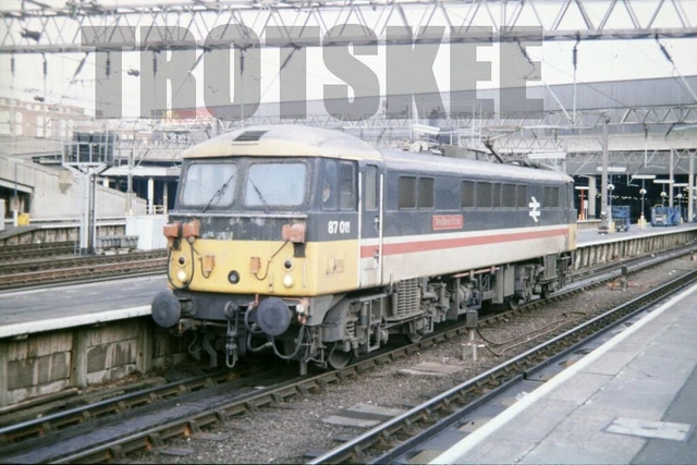 35MM SLIDE BR British Rail Electric Loco Class 87 87011 Euston 1988 ...