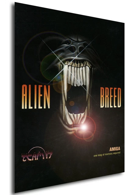 RETROGAME POSTER - Commodore Amiga - Alien Breed £7.08 - PicClick UK
