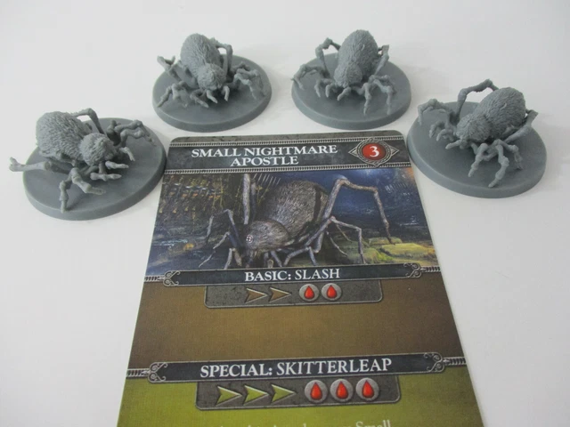 BLOODBORNE BLOOD MOON Box 4 SMALL NIGHTMARE APOSTLE Miniatures & CARD ...